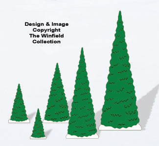 Christmas Village Evergreen Trees Color Poster – The Winfield Collection
